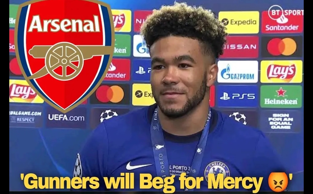 Reece James fires a three word warning message to Arsenal Fans after ...